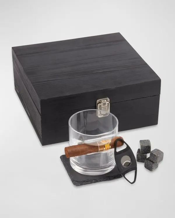 BEY-BERK Whiskey And Cigar Set
