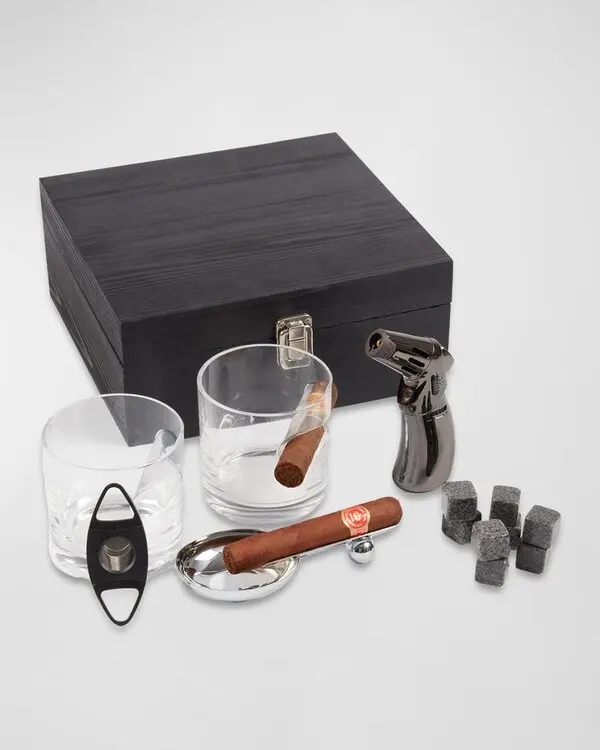 BEY-BERK Whiskey And Cigar Set