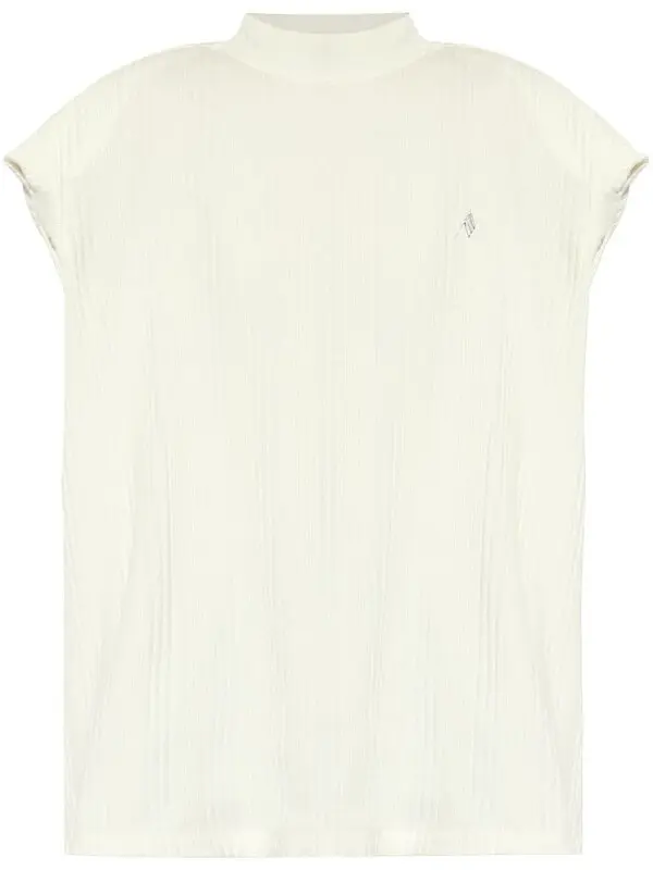 Attico Logo-raised Ribbed Top