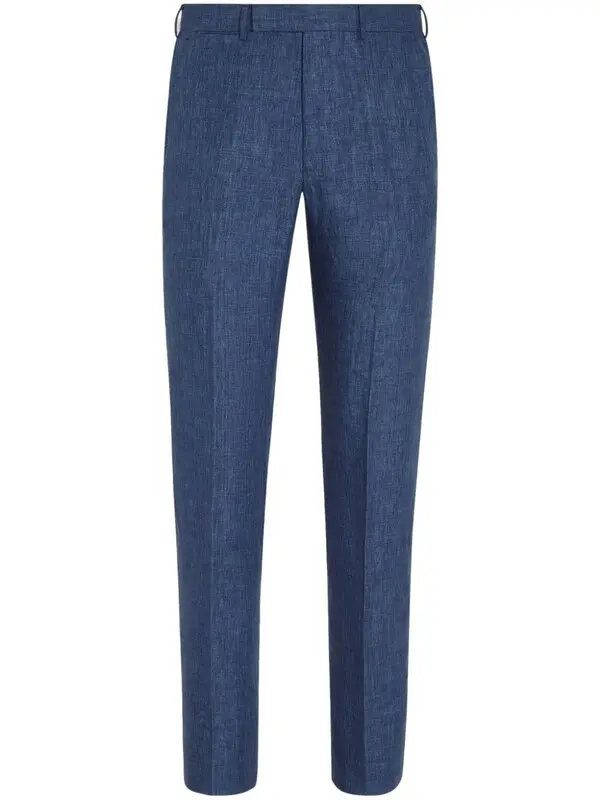 Zegna Oasi Tapered-leg Linen Trousers