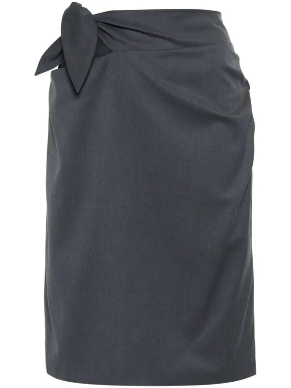 Remain Birger Christensen Castlerock Tied Midi Skirt