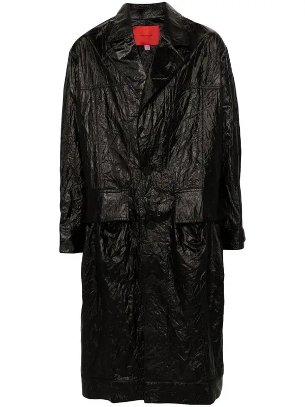 Eckhaus Latta Crinkled Trench Coat