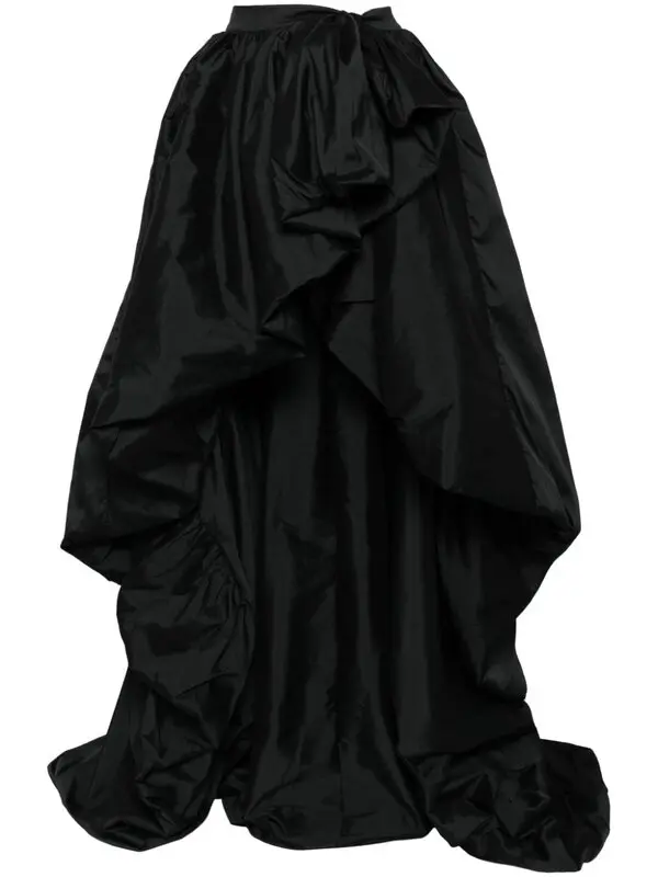SAIID KOBEISY Taffeta Overskirt With Bow Detail