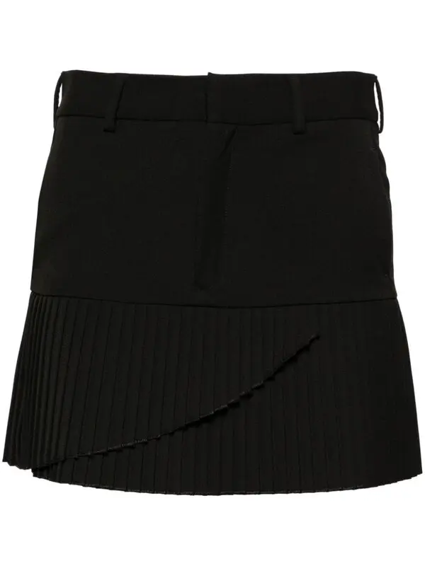 MAISON MARGIELA Pleated Twill Miniskirt