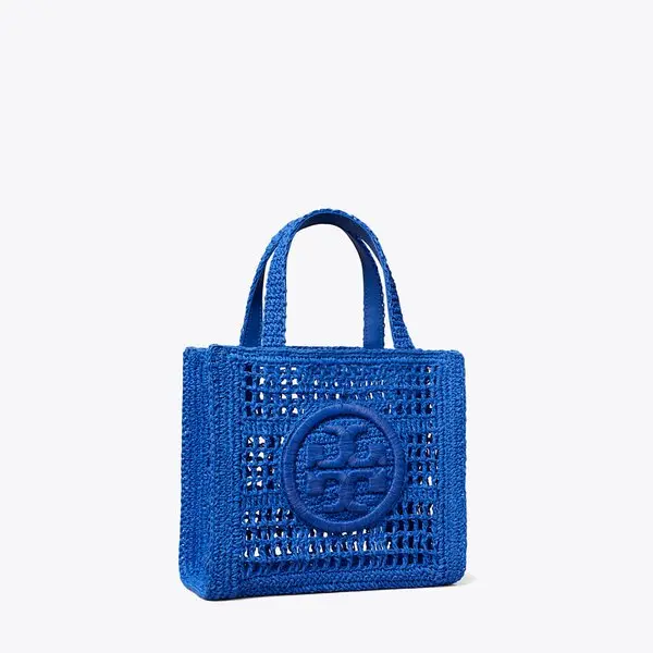 Tory Burch Mini Ella Hand-crocheted Tote - Evening Blue