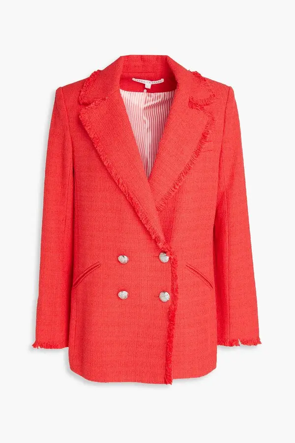 Veronica Beard Nayeli Double-breasted Cotton-blend Tweed Blazer