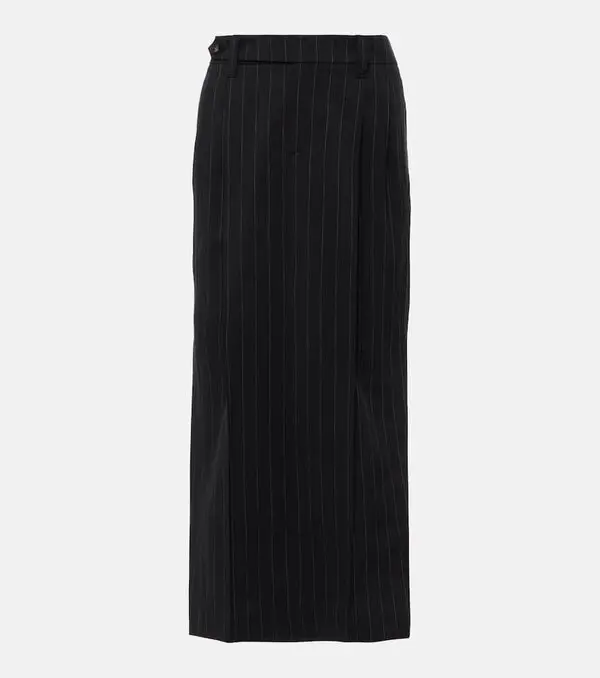Brunello Cucinelli Pinstripe Midi Skirt