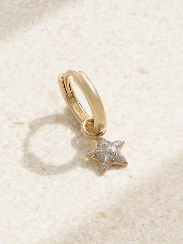 Alison Lou Tiny Star Huggie Hoop Earring