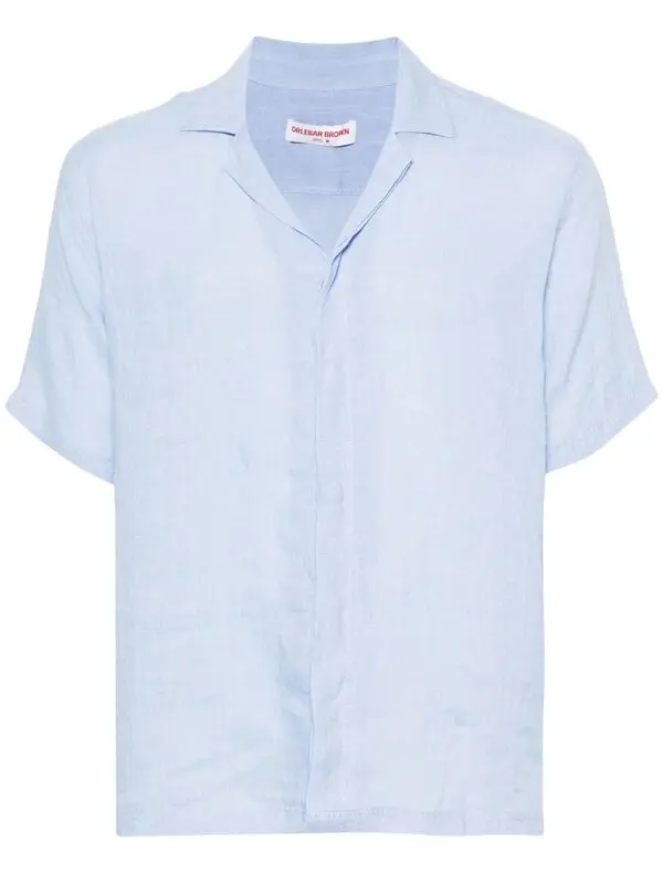 Orlebar Brown Linen Short-sleeved Shirt