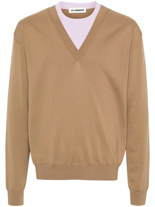 JIL SANDER Layered V-neck Jumper