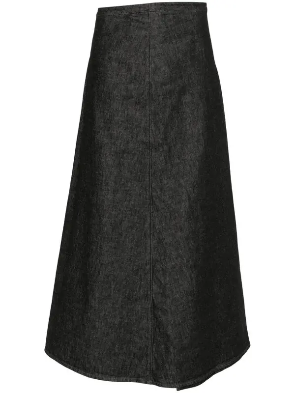 Yohji Yamamoto Pleat-detail A-line Skirt