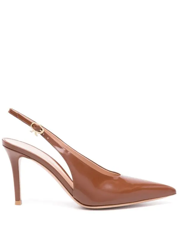 GIANVITO ROSSI Robbie 85mm Slingback Pumps - Brown