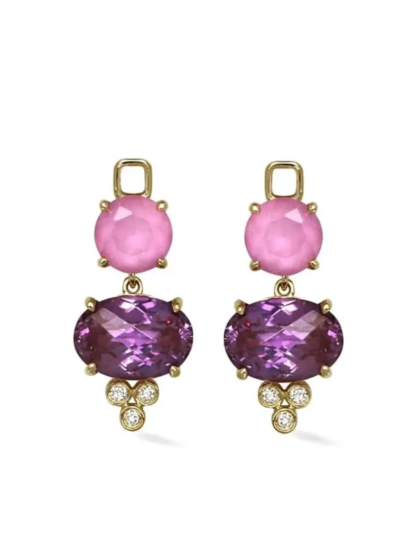 LARK & BERRY 14kt Yellow Sapphire And Diamond Drop Earrings