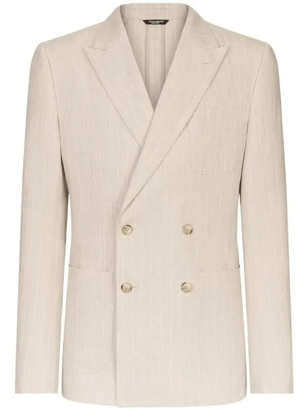Dolce & Gabbana Pinstriped Linen Blazer
