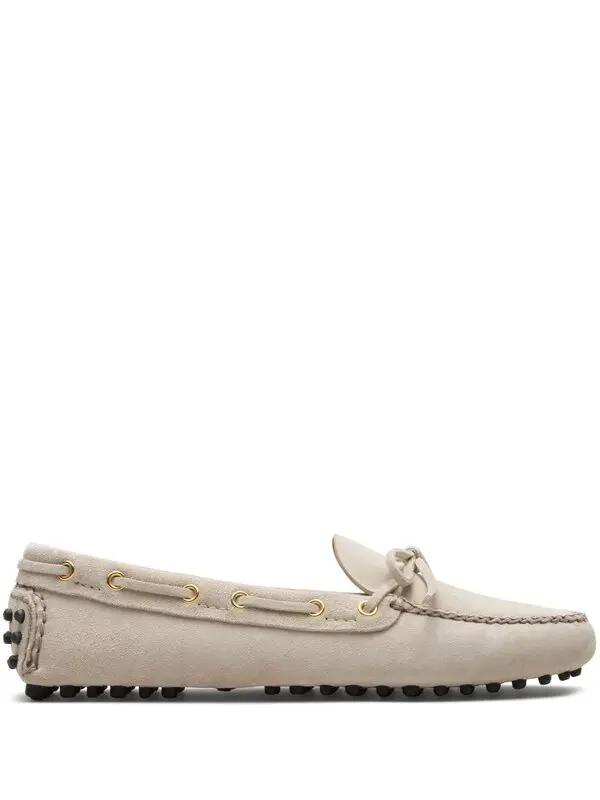 Car Shoe Suede Driving Shoes - Neutrals