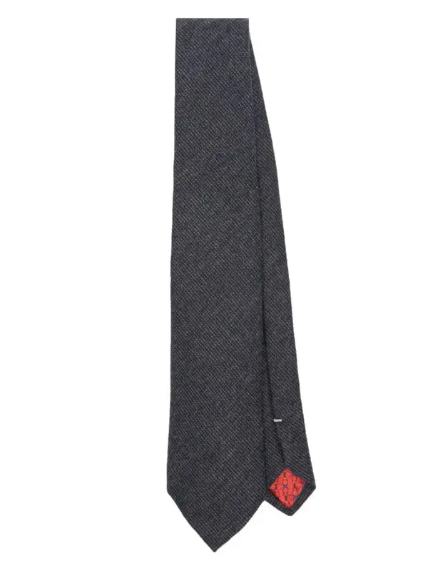 Canali Patterned Jacquard Tie - Grey