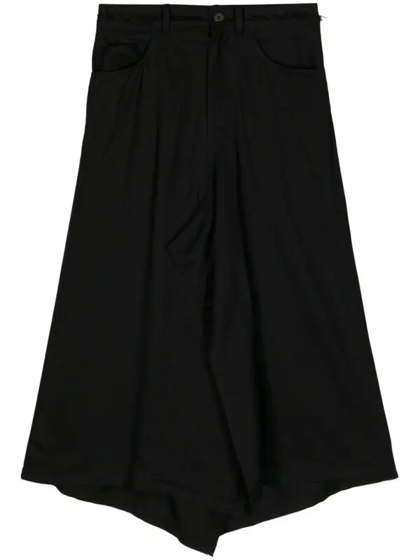 Yohji Yamamoto Asymmetric-hem Midi Skirt