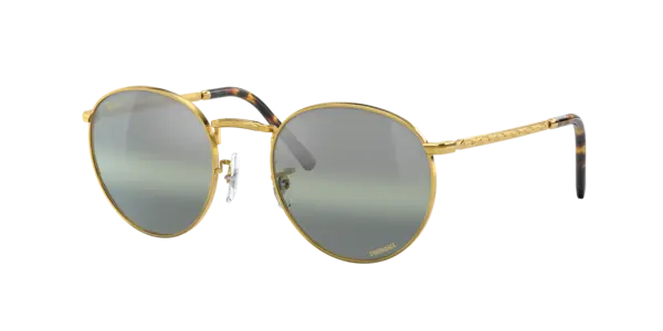 Ray-ban Round Sunglasses - Silver,green