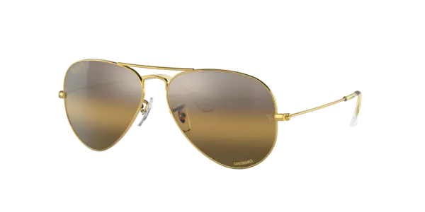 Ray-ban Aviator Chromance Sunglasses - Silver,brown