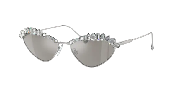 SWAROVSKI Sk7009 Sunglasses - Light Grey Mirror Silver