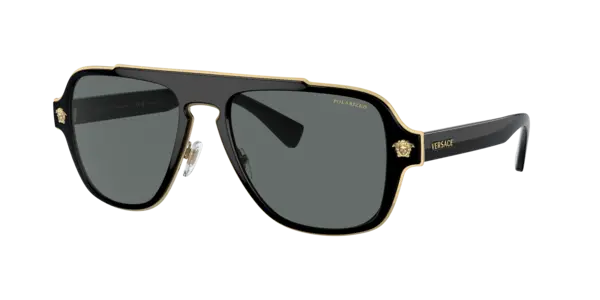 Versace Aviator Sunglasses - Dark Grey