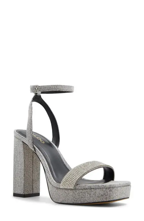 Aldo Diedra Ankle Strap Platform Sandal Dark Grey Editorialist