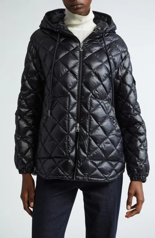 Moncler Quilted Hooded Down Jacket - Black