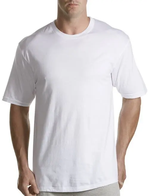 HARBOR BAY BY DXL 3-pk Crewneck T-shirts