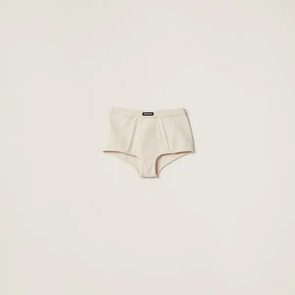 Miu Miu Gart-dyed Ribbed Boxer Shorts