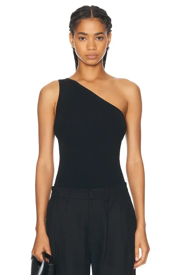 TOTÊME One Shoulder Ribbed Top