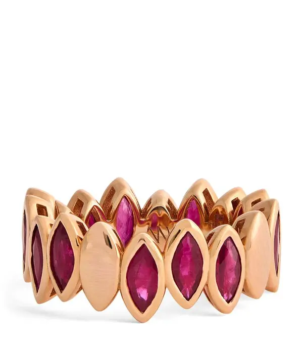NETALI NISSIM 18k And Ruby Navette Ring
