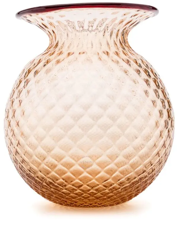 VENINI Balloton Fiori Glass Vase - Neutrals