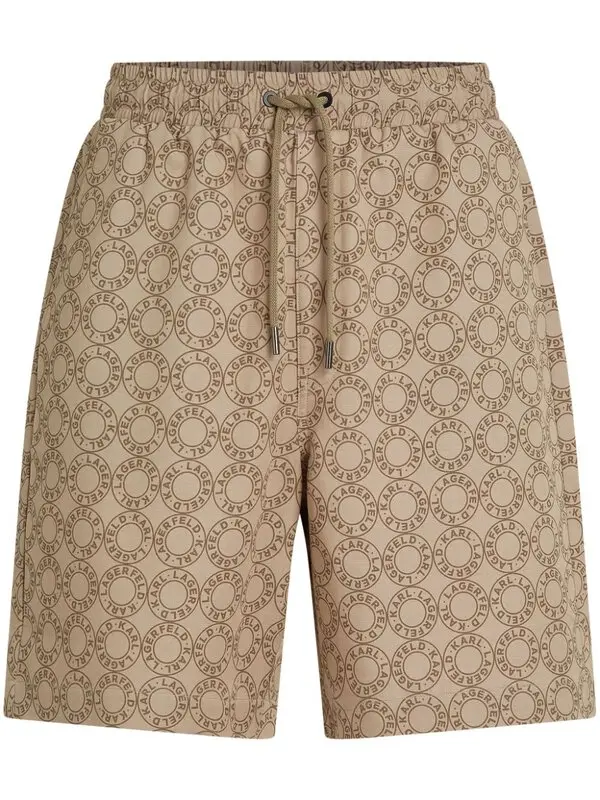 Karl Lagerfeld Circle-logo Drawstring Shorts