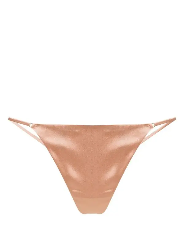 Kiki De Montparnasse Tous Les Jours Satin Thong - Neutrals