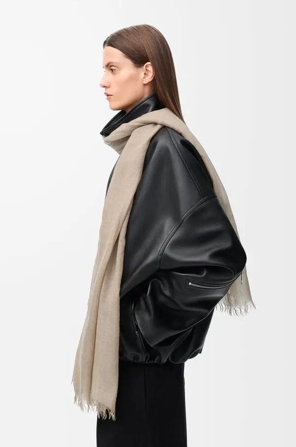 Loewe Scarf In Cashmere - Beige