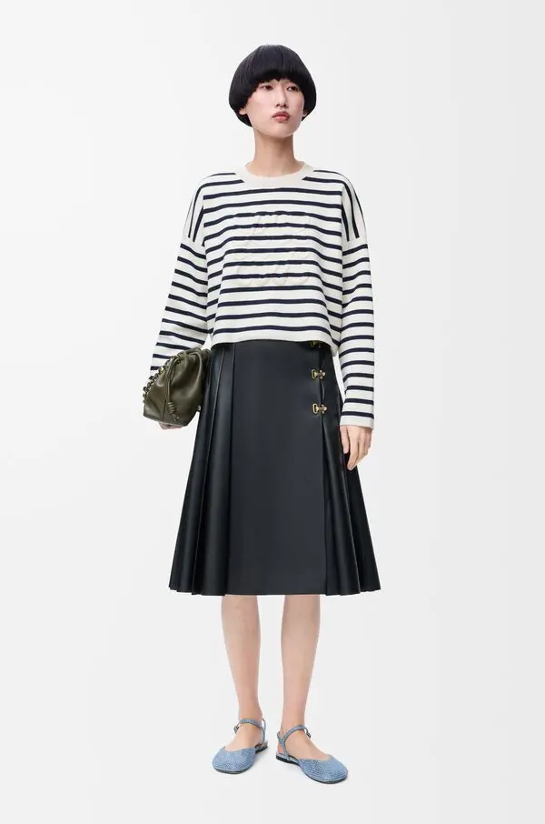 Loewe Anagram Wool Sweater - Off-white/navy
