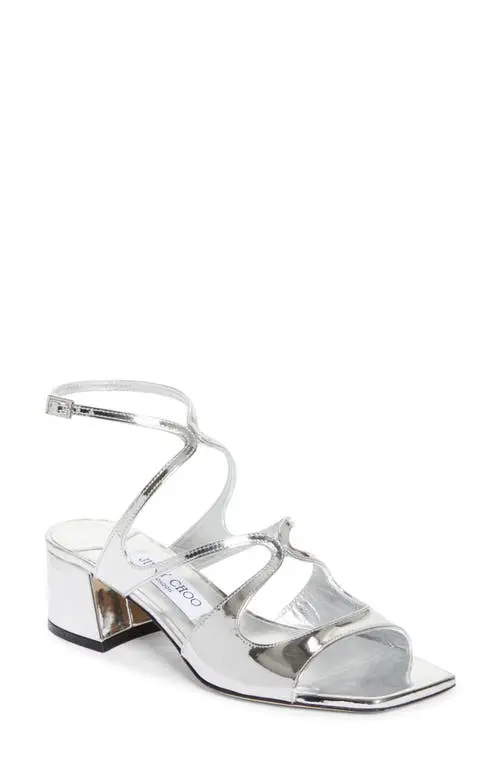 JIMMY CHOO Azilia Ankle Strap Sandal - Silver