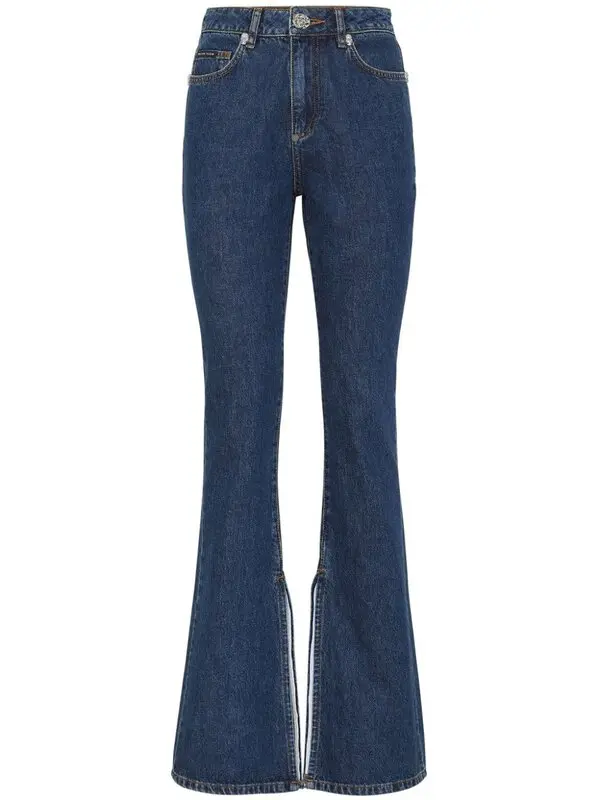Philipp Plein High-waisted Flared Jeans - Blue