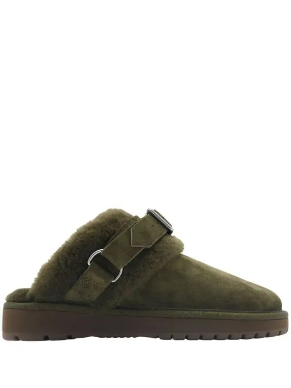 Burberry Calf Suede Mules - Green