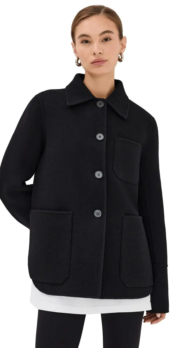 Jil Sander Cashmere-Blend Shirt Jacket Black 60% Off
