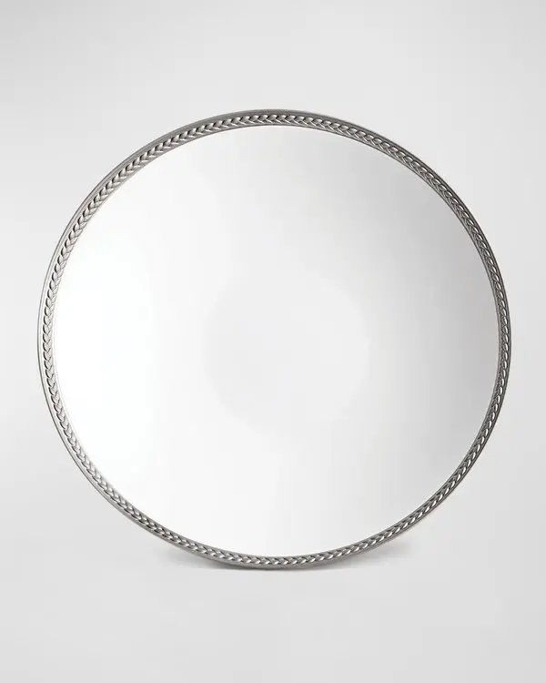 L'Objet Soie Tressee Platinum-plated Soup Plate - Multi