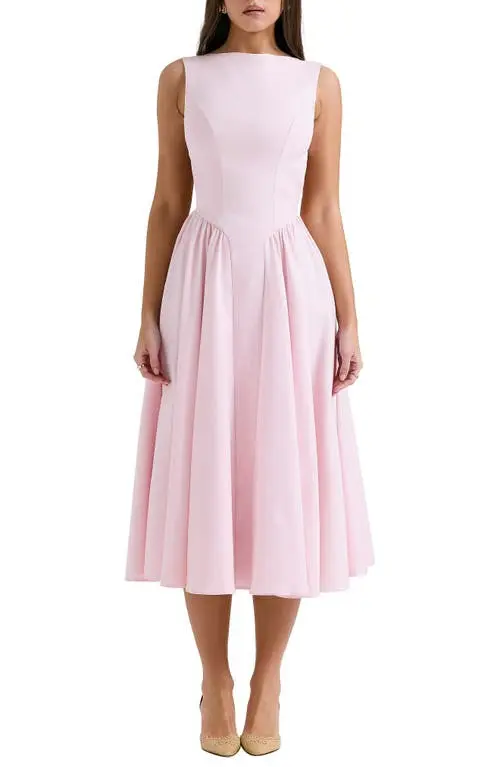 House Of Cb Open Back Midi Cocktail Dress