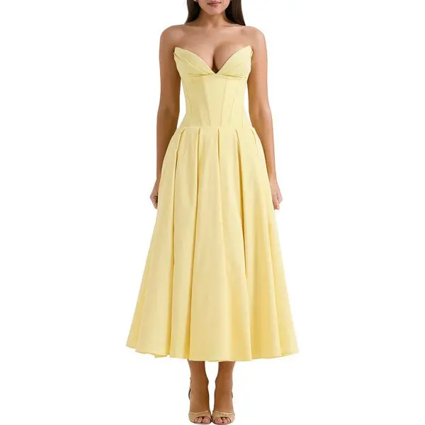 House Of Cb Lady E Strapless Corset Gown