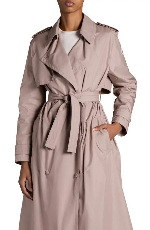 Moncler Barbentane Trench Coat - Pink Taupe