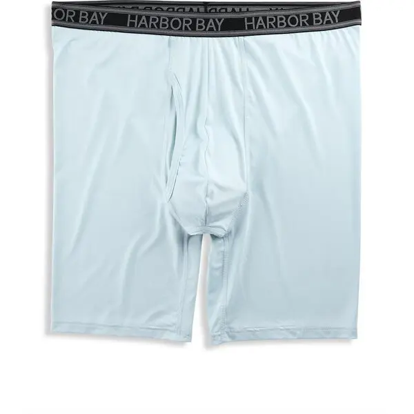 HARBOR BAY BY DXL Big & Tall Performance Solid Boxer Brief - Winter Sky