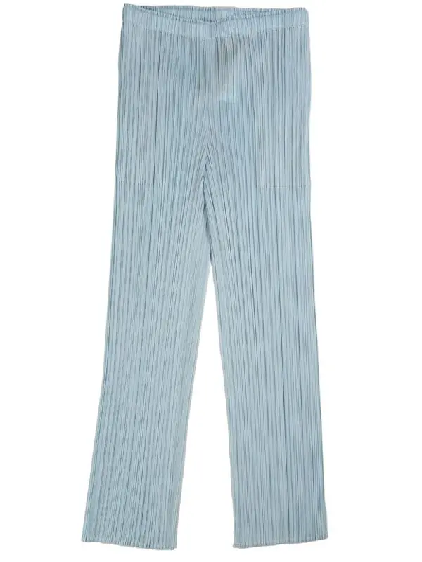Issey Miyake Plissé-effect Slim-cut Trousers