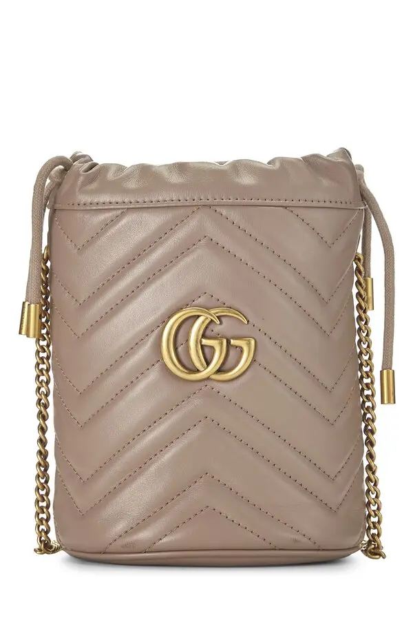 Gucci Gg Marmont Mini Bucket Bag - Beige