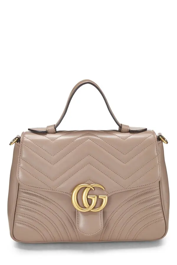 Gucci Gg Marmont Top Handle Small Shoulder Bag - Pink