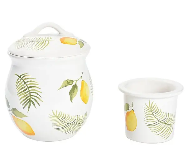 TEMP-TATIONS Seasonal Ceramic Dip Chiller With Lid