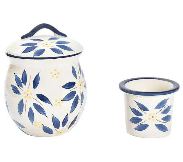 TEMP-TATIONS Old World Ceramic Dip Chiller With Lid